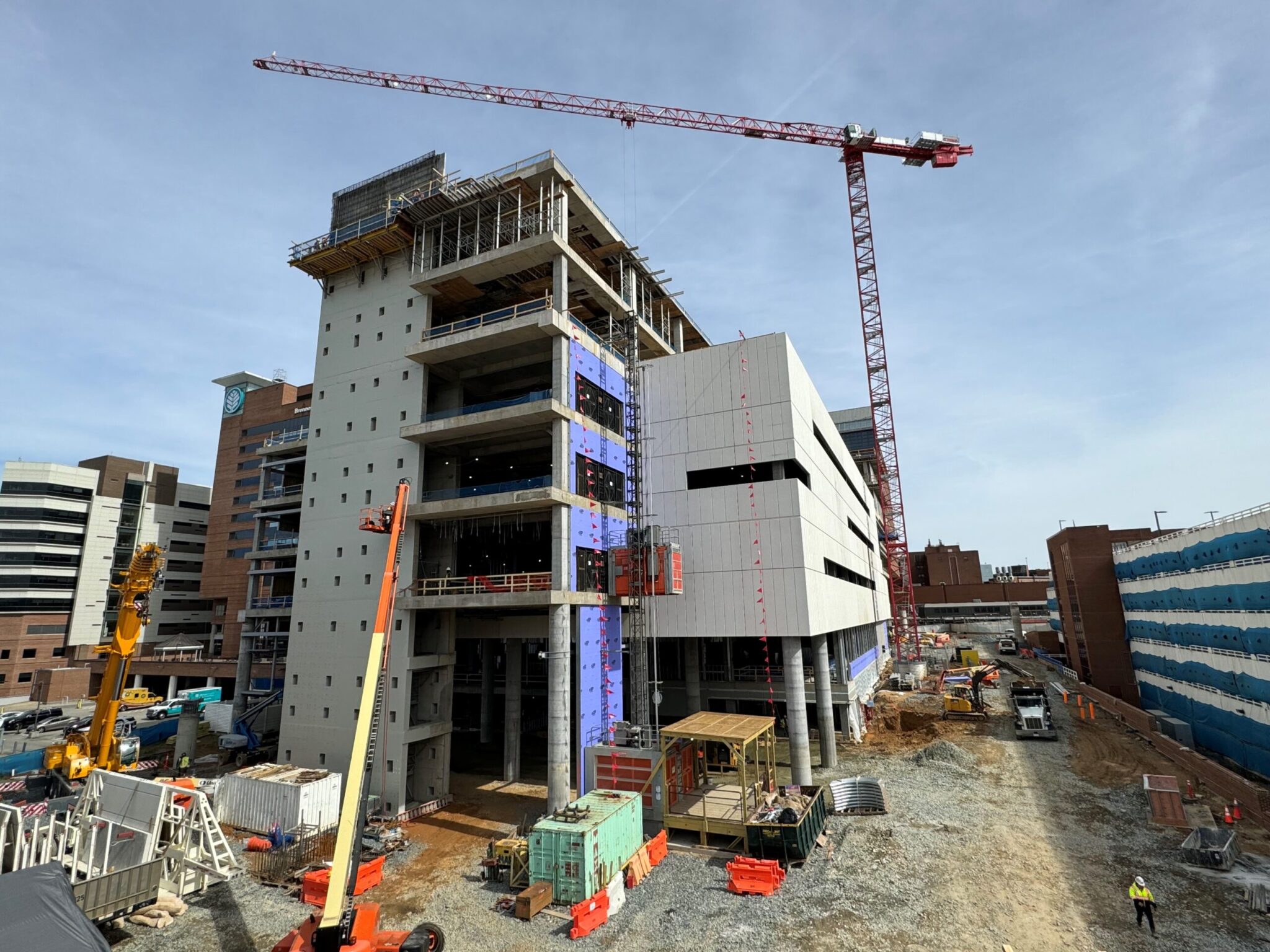 Healthcare tower tops out in Winston-Salem, North Carolina - Brasfield ...